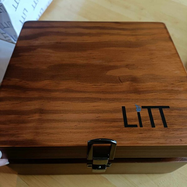 Litt Premium Quality Wooden Stash Box With 3 Compartments - Portable ...