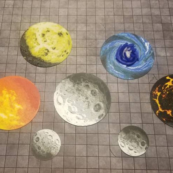 Star Trek Attack Wing Custom Planet Tokens Including Sun Moon and ...