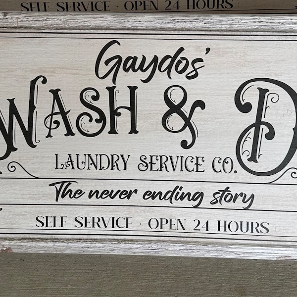 Personalized Laundry Service Sign, Custom Wash & Dry Sign, Laundry and ...