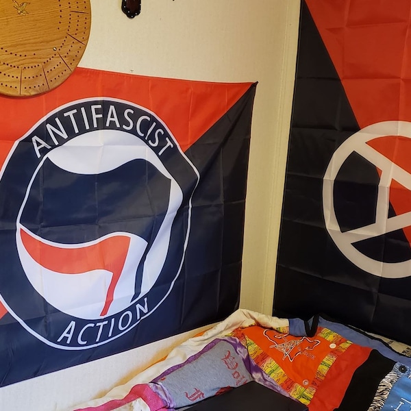 Antifascist Action Flag Banner (3) 3x5ft Antifascist Anti-fascist ...