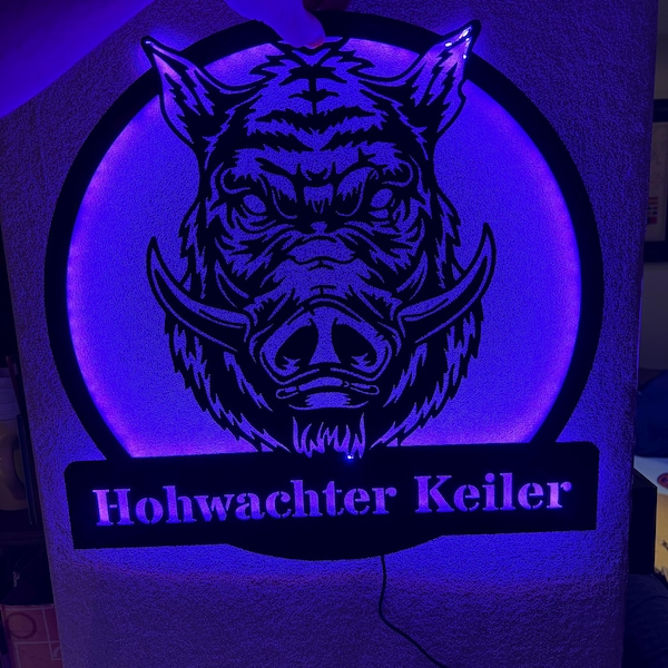 Custom Garage Name Metal Wall Art With LED Light, Personalized Workshop ...