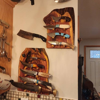 Knife Display,butcher Block Knife Display,wood Knife Holder,kitchen ...