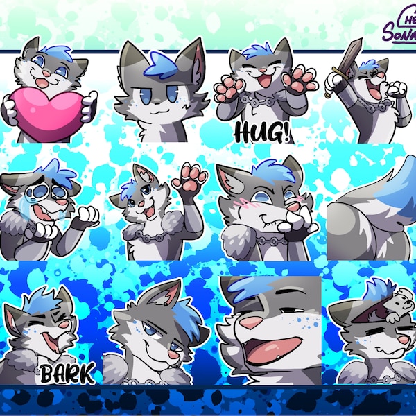 Twitch Emotes - Custom Furry Emotes for Discord / Twitch, Made-to-order ...