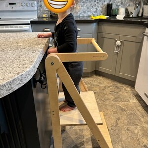 Mini Helper Kitchen Tower UP, Wooden Step Stool, Folding Learning Stool ...
