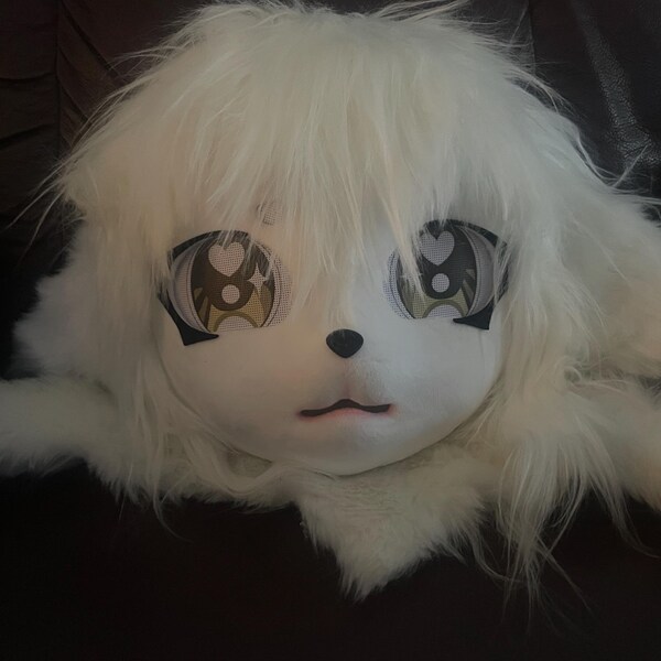 Kig Fursuit Head Cat Furry Head With Lolita Clips, Kig Kemono Fursuit ...