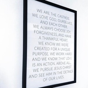 Family Mission Statement Printable Family Mission Print - Etsy