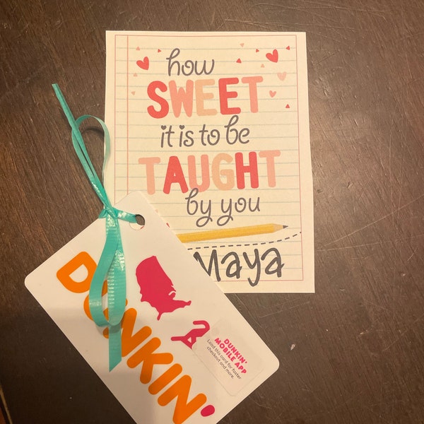 Teacher Valentines Day Gift Tag. Printable Gift Tags for Valentines Day ...