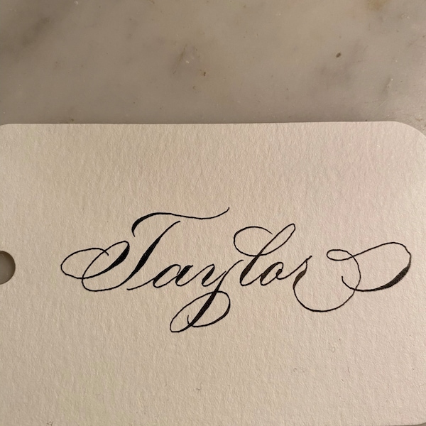 Custom Lettered Tag -hand Written Names in Your Choice of Calligraphy ...