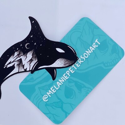 Orca Killer Whale Vinyl Sticker PNW Mountain Whale Decal Orca Lover ...
