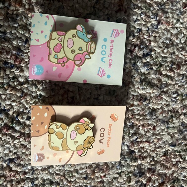 Ice Cream Cow Sticker Set, Kawaii Flavor Cow Vinyl Stickers ...