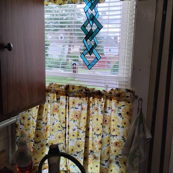 Stained Glass Heart Turquoise, Stained Glass Suncatcher, Heart Ornament ...