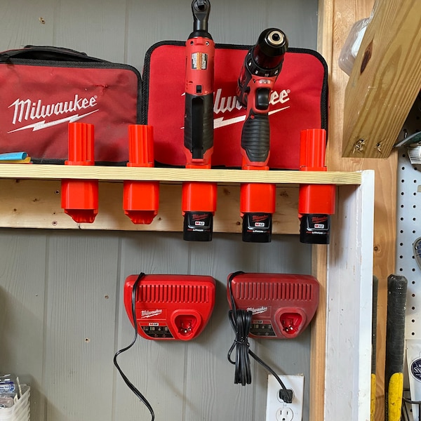 Milwaukee M12 Battery and Tool Hangers (10 Pack) - Etsy