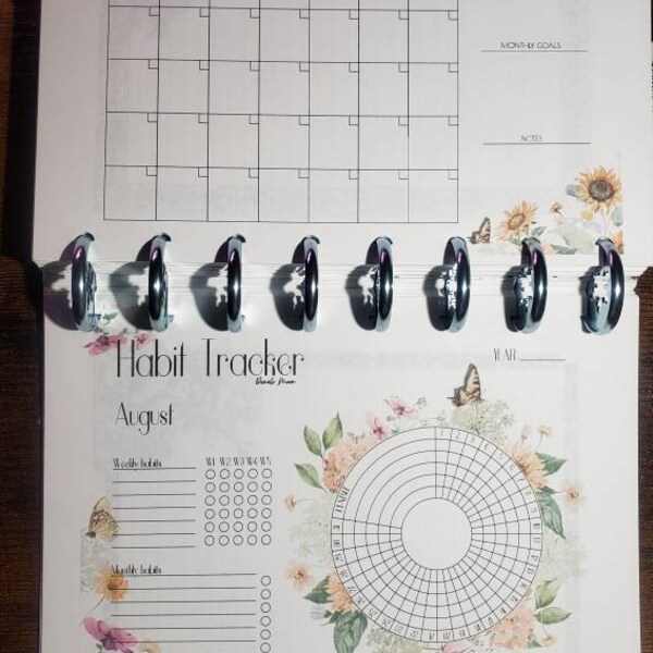 Monthly Planner Printable PDF - Undated 12 Months Monthly Planner ...