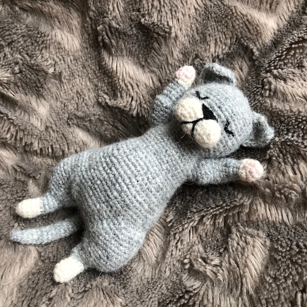 Cat Crochet Pattern, Cat Amigurumi Pattern, Crochet Sleeping Cat ...