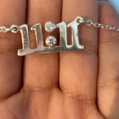 11:11 Sterling Silver Angel Number, Numerology Pendant, Necklace With ...