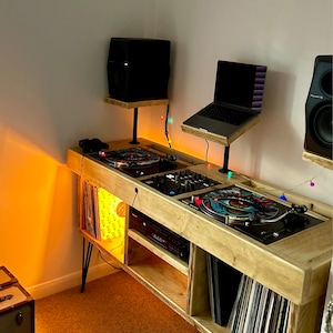 Rustic Industrial DJ Deck Stand / Media Unit, Constructed From ...