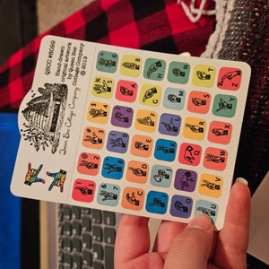 37 ASL Alphabet Keyboard Stickers Sign Language Stickers - Etsy
