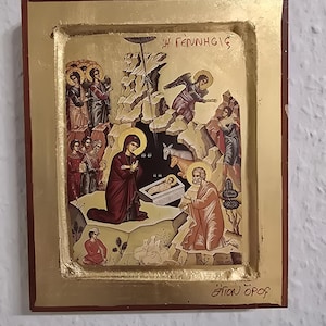 Synaxis of the Bodiless Powers Handmade Icon Golden Leaves Plated - Etsy