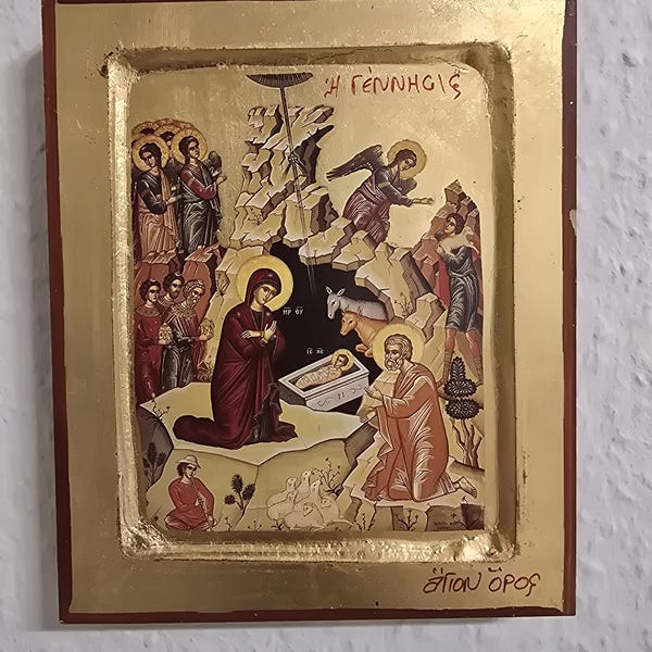 Synaxis of the Bodiless Powers Handmade Icon Golden Leaves Plated - Etsy