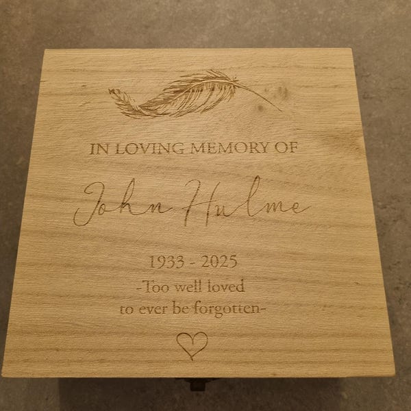 Personalised in Memory Loss Box, Loss Memory Box, Remembrance Keepsake ...