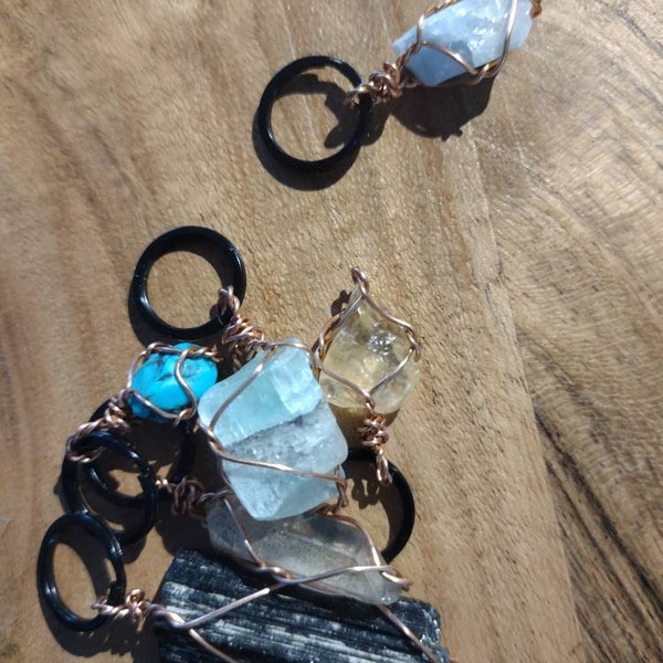 Raw, Natural Crystal Key Chains/pet Collar Charms You Choose the ...