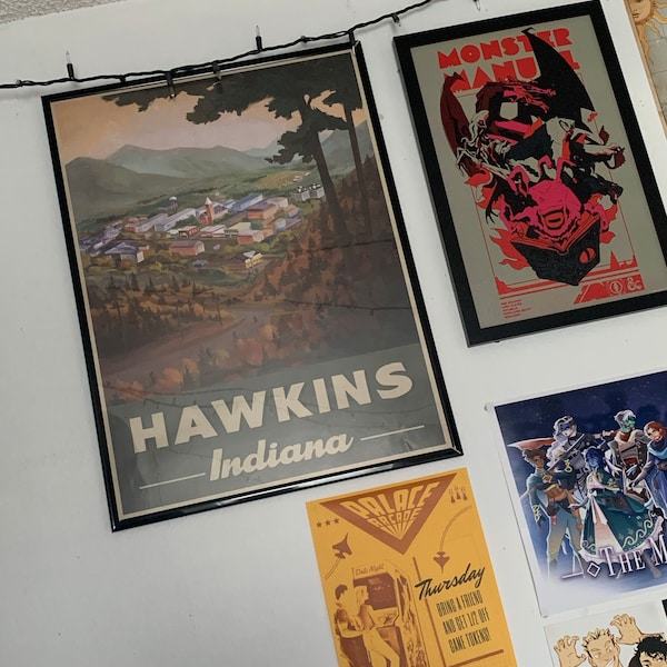 Hawkins Indiana Retro Vintage Travel Poster | Stranger Things ...