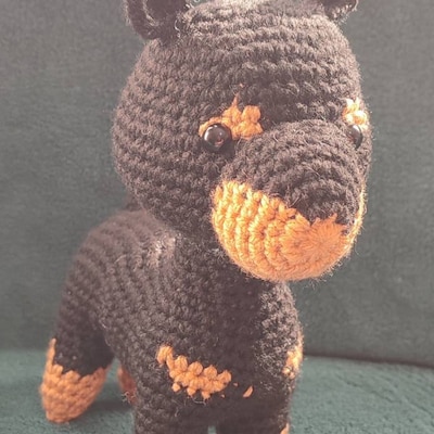 Amigurumi Crochet Dog Pattern PDF. Zeus the Doberman. Puppy Dog Crochet ...