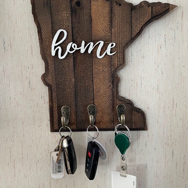 Key Holder for Wall Minnesota Key Hanger Minnesota Key Holder Home ...