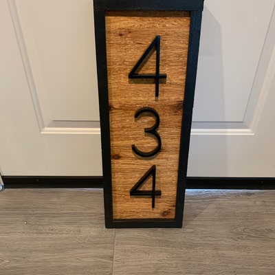 Cedar House Numbers Cedaraddress Sign Black House Numbers Address ...