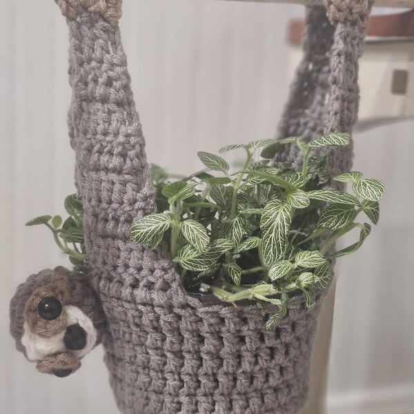 PATTERN ONLY Crochet Hanging Sloth Planter - Etsy