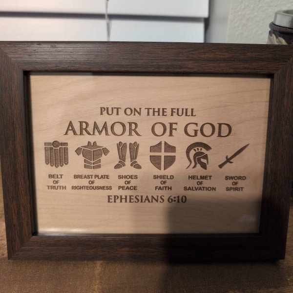 The Armor of God Sign Decor Full Armor of God Father Gift Fathers Day ...