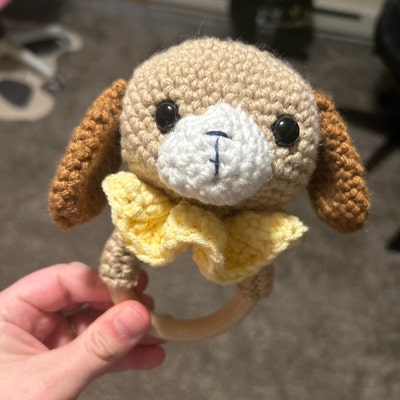 CROCHET PATTERN Puppy Rattle PDF, Dog Baby Rattle Crochet Pattern ...