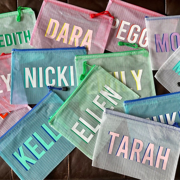 Small Bikini Pouch - Personalized Small Bikini Pouch, Initials or Name ...