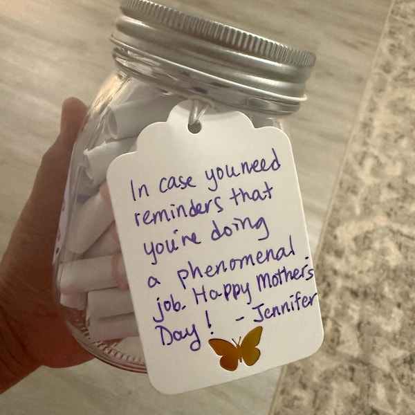 Teacher Affirmation Jar | Endof Year Teacher Gift | 100 Positive ...