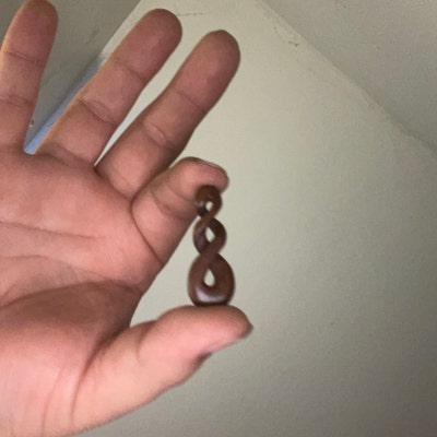 Beautiful Antique Look Infinity Twisted Pendant, Hand Carved Infinity ...