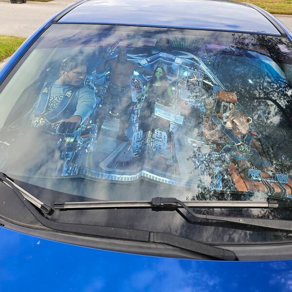 Guardians of the Galaxy Car Sun Shade | Star Lord Mantis Car Sunshade ...