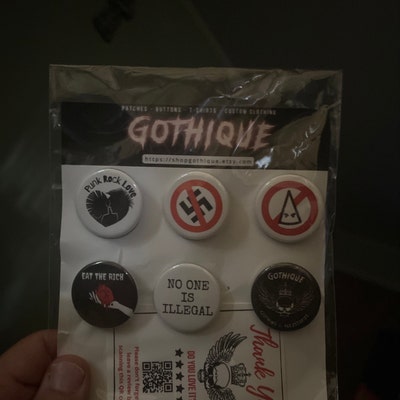 Punk Pins Pinback Punk Buttons Anarchy Anti-racist Equality ACAB ...