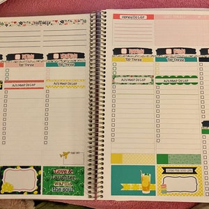 Full Box Checklist Stickers for Plum Paper Planners Weekly | Etsy