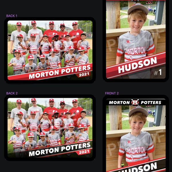 Custom Trading Cards / Little League Baseball Cards - Etsy