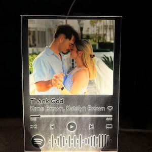 Custom Acrylic Spotify Plaque With Photo Optional Keychain Album Cover ...