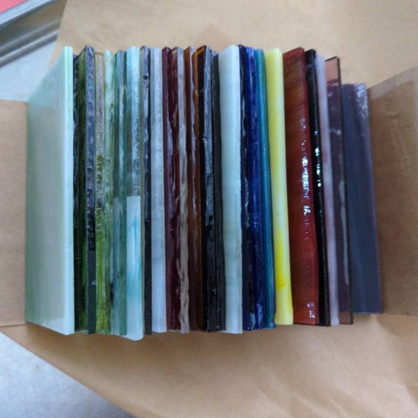 WISSMACH ENGLISH MUFFLE Stained Glass Pack (8 Assorted Colors / 8x10 ...