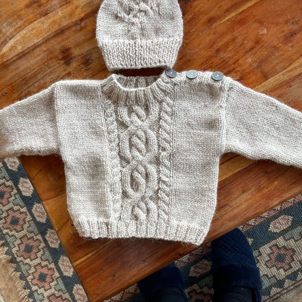 Baby Sweater KNITTING PATTERN Pdf Download Baby Round Neck Jumper 16-22 ...