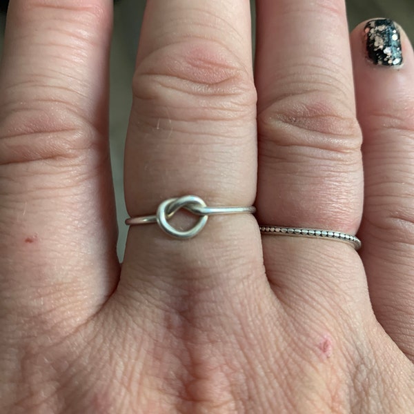 2 Friendship Knot Rings - Set of Two Best Friends Rings - Bridesmaid ...