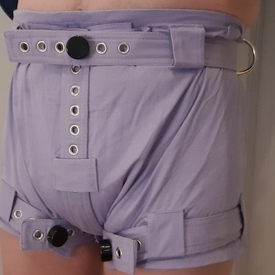 Purple Heavy Duty Lockable Diaper Cover Pants Anti Diaper Removal ...