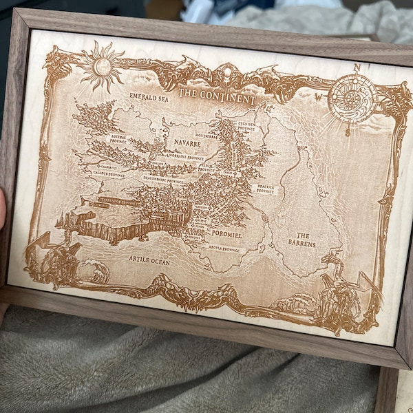 Outlander Map, Wood Engraved Map of Scotland From the World of the ...