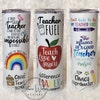 20 Oz Skinny Tumbler Rainbow Glitter Teacher Tumbler, Teach Love ...