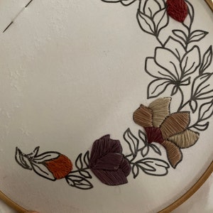 Boho Hand Embroidery Pattern Stack of Books Hoop Art Design Cat ...