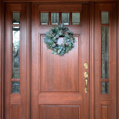 Minimalist Front Door Wreath, Olive Branch Wreath, Farmhouse Wreath ...