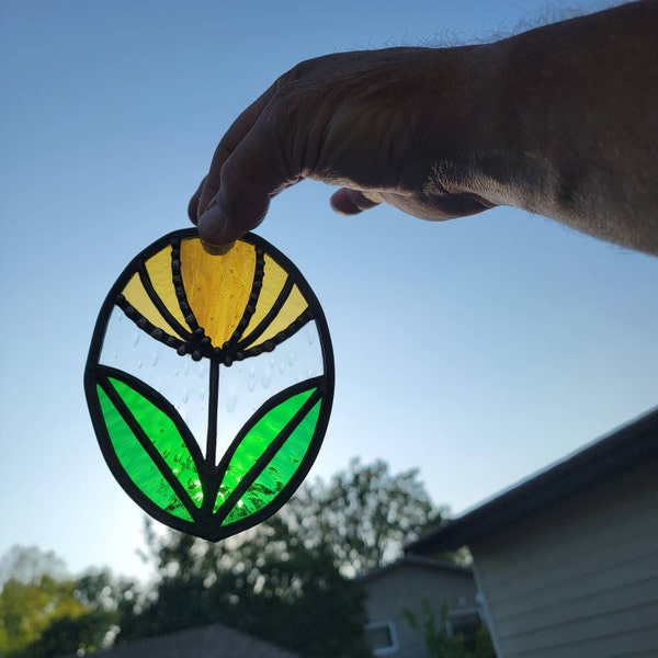 Flower Stained Glass Pattern, Stained Glass Patterns, Digital Download ...