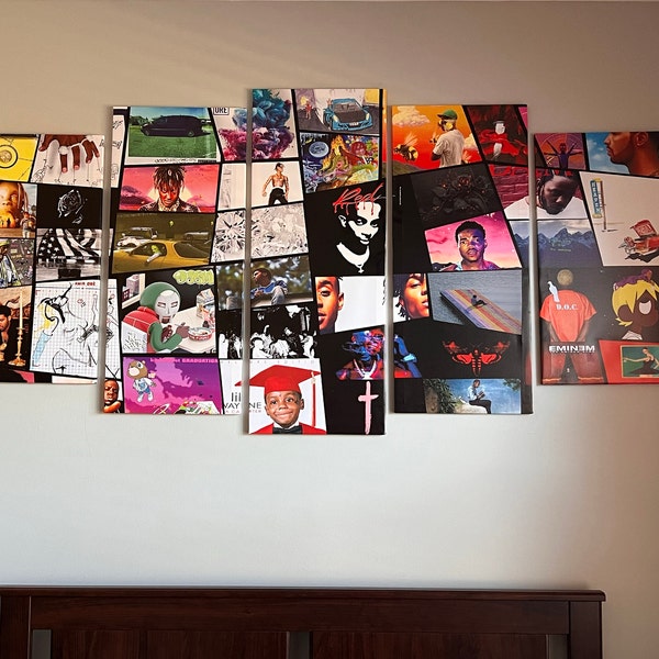 Rap Album Cover Collage Hip Hop Music Canvas Poster Wall Art Rapper ...
